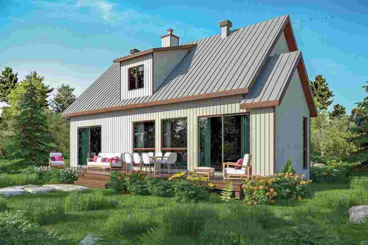 Two-Story 1-Bedroom Versatile Cottage (Floor Plan) - Small Home Tours