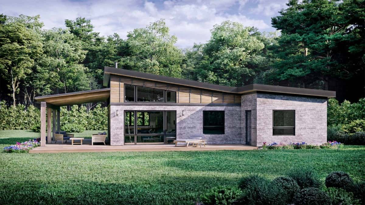 Modern 2-Bedroom Single-Story Tiny Home with Covered Porches and Open ...
