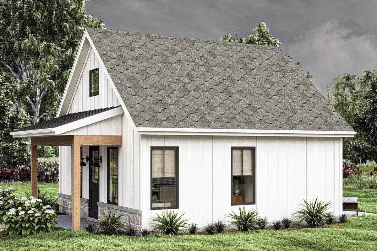 Single-Story Cottage Style 1-Bedroom ADU with Covered Front Porch ...