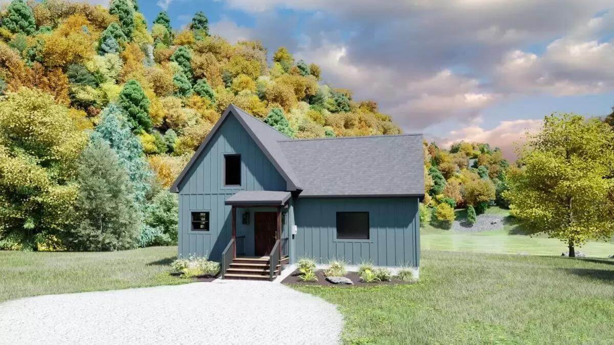 1-Bedroom Country Cottage with Open Living Area and Loft (Floor Plan ...
