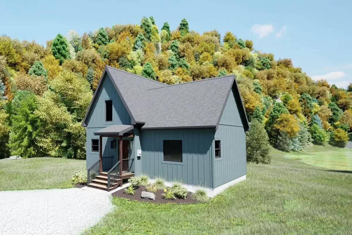 1-Bedroom Country Cottage with Open Living Area and Loft (Floor Plan ...
