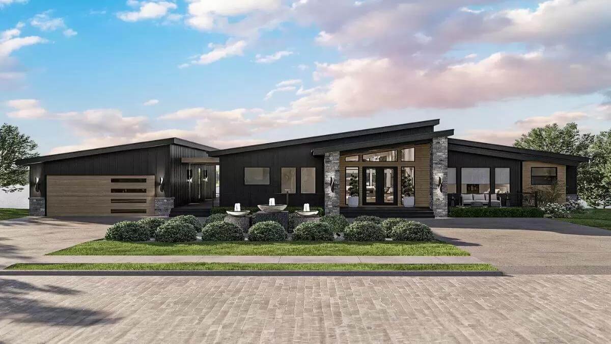 Modern 2-Bedroom Lake House with Wraparound Porch and Lower Level ...